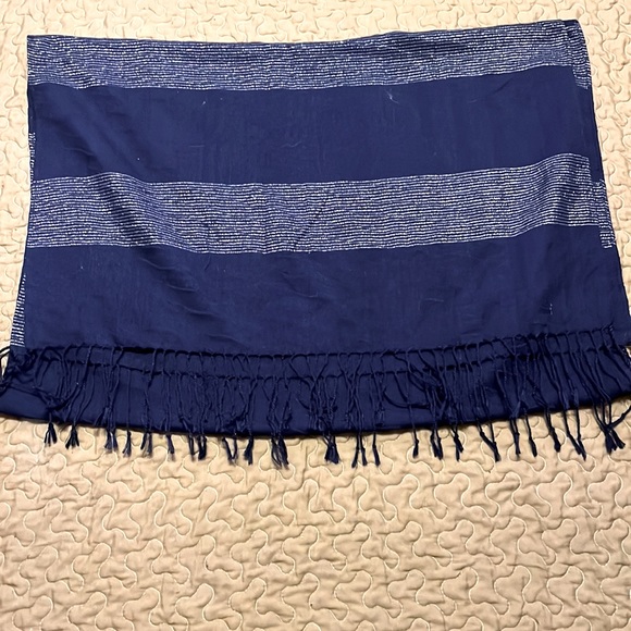 Accessories | Navy Blue And Silver Sparkle Scarf | Poshmark